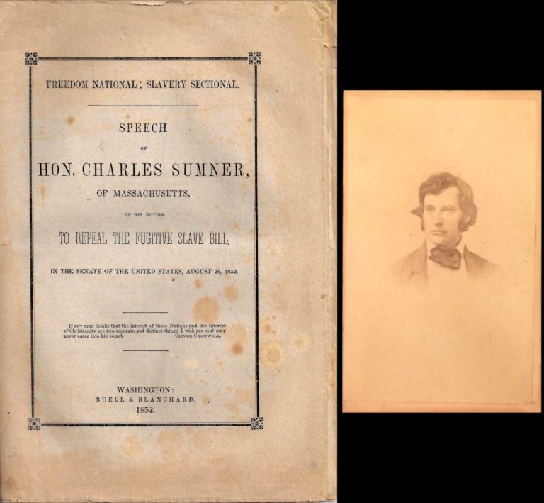 Sen. Charles Sumner's Congressional Plea to Repeal the Fugitive Slave ...